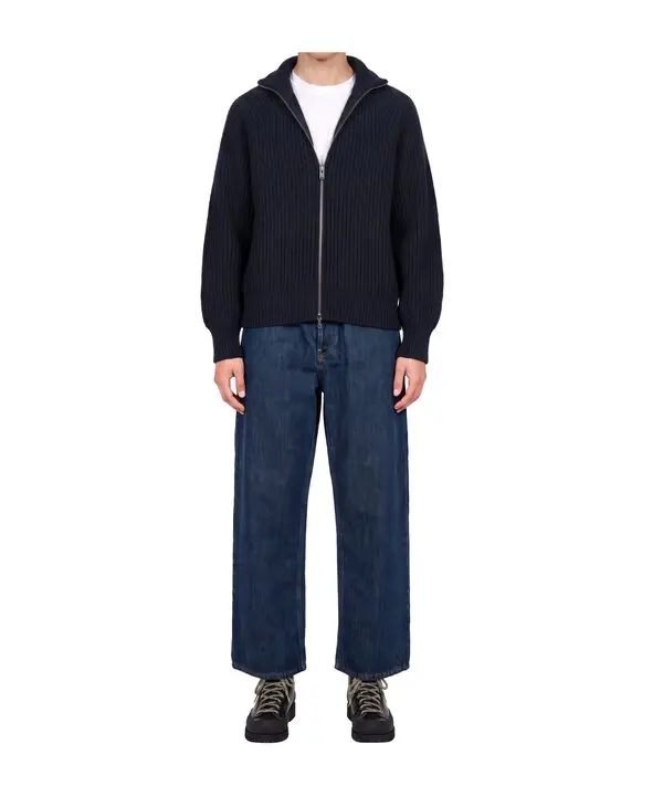 Soeur Jasper Zip-up High Neck Knitted Sweater