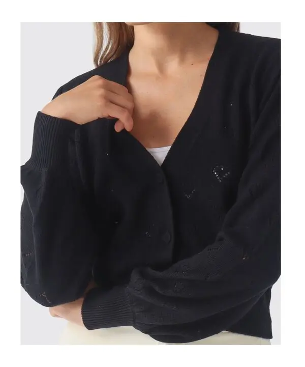 TWINSET Knit Cardigan With Heart Pattern