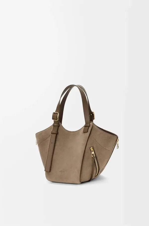 Loewe Hammock Flip Bag In Suede