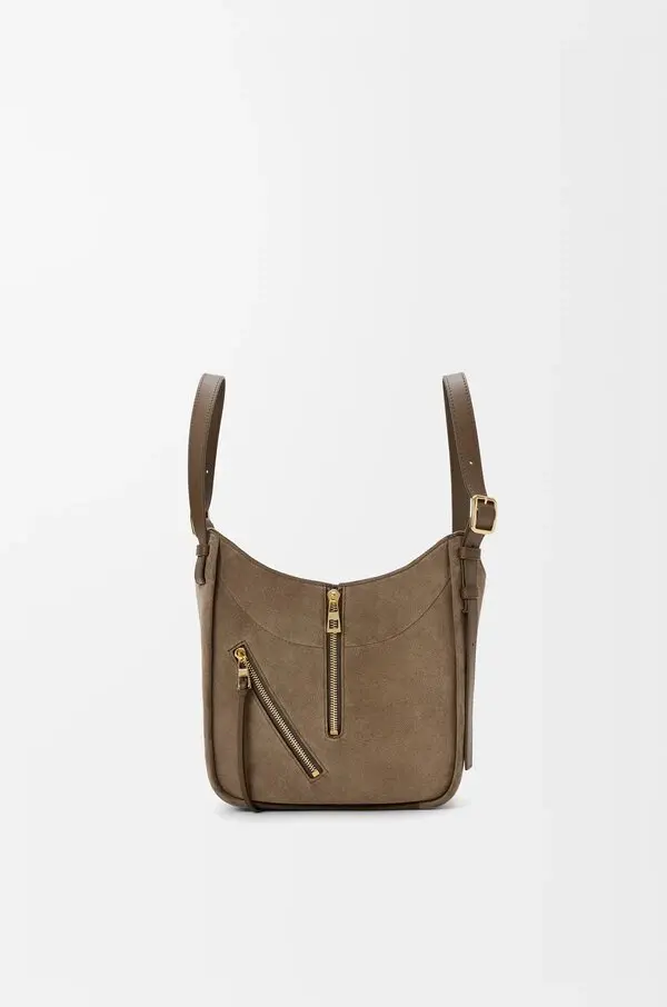 Loewe Hammock Flip Bag In Suede