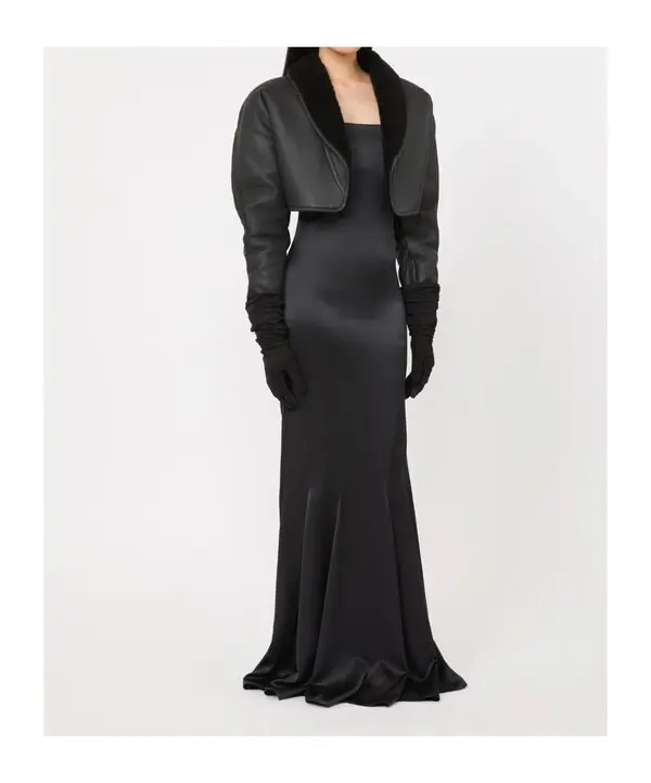 Max Mara Silk Satin Bustier Dress