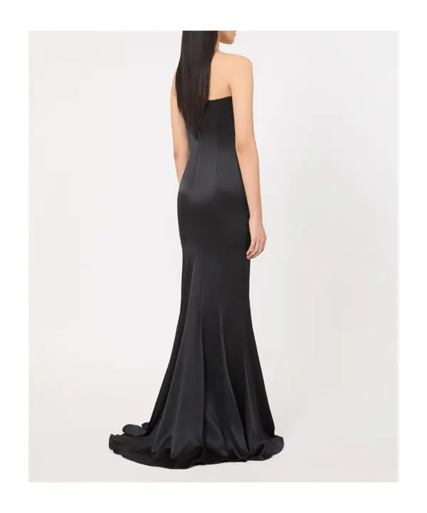 Max Mara Silk Satin Bustier Dress
