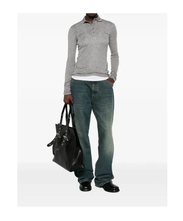 ENTIRE STUDIOS Long-sleeve Polo Shirt - Grey
