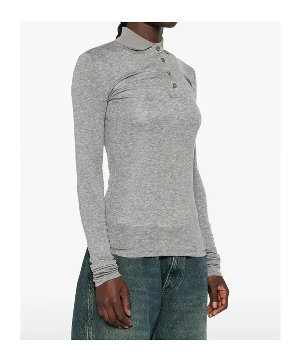 ENTIRE STUDIOS Long-sleeve Polo Shirt - Grey