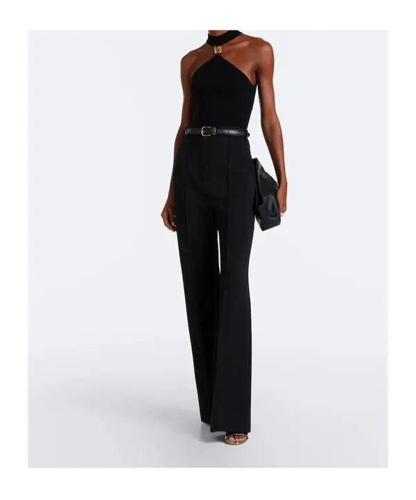 Simkhai Renlen Embellished Halterneck Wool Top - Black