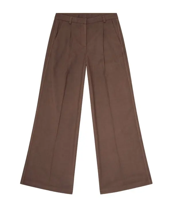 DIESEL® Pleated Wide-leg Trousers
