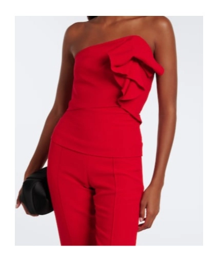 Roland Mouret Ruffled Wool And Silk Cady Corset