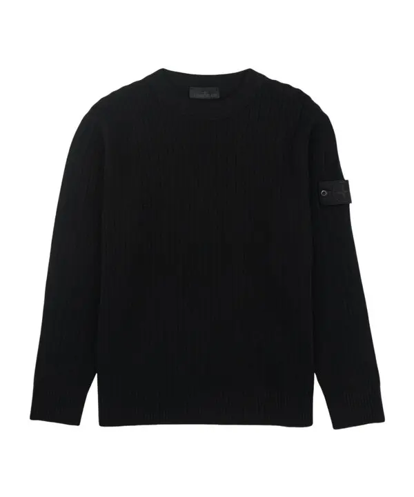 Stone Island Ribbed Logo-patch Sweater