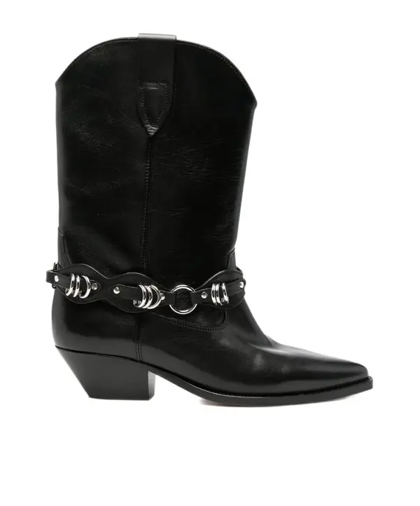 Isabel Marant Étoile Studded Ankle Boots - Black