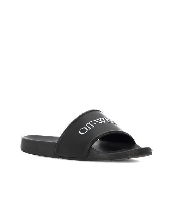 Off-White Round-toe Slippers