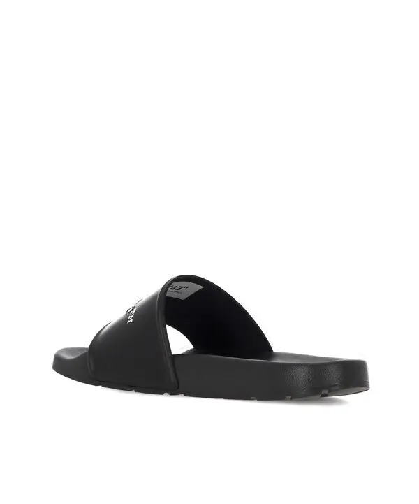 Off-White Round-toe Slippers