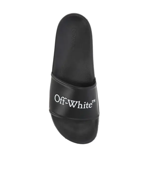 Off-White Round-toe Slippers