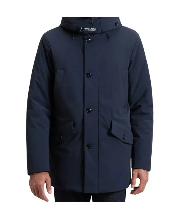 Woolrich Hooded Logo Patch Down Jacket