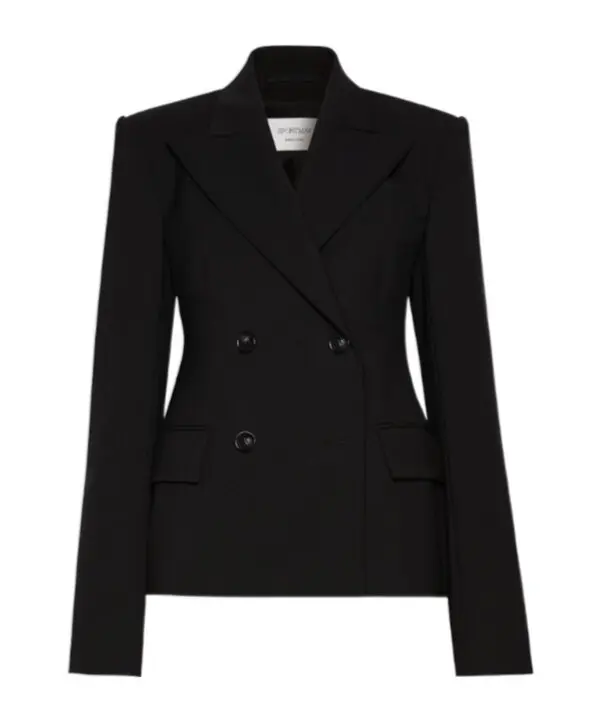 Sportmax Double-breasted Stretch Wool Blazer