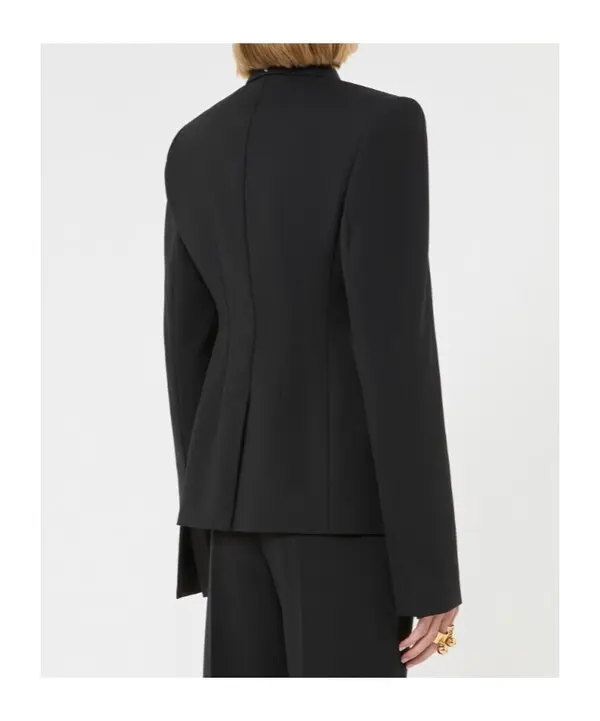 Sportmax Double-breasted Stretch Wool Blazer