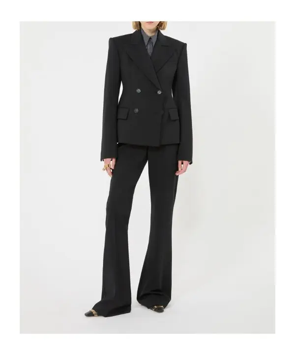 Sportmax Double-breasted Stretch Wool Blazer