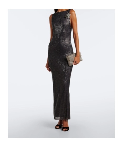 Roland Mouret Embellished Mesh Gown