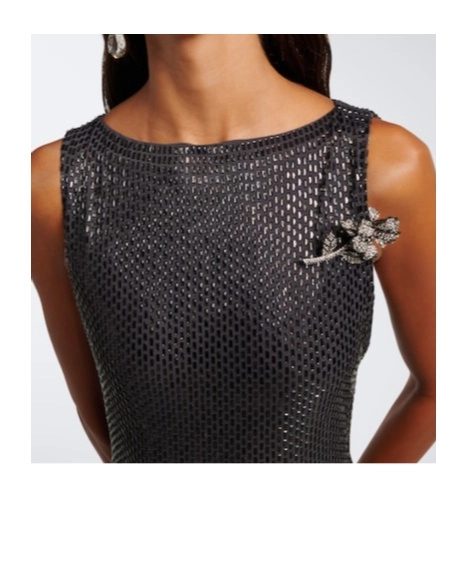 Roland Mouret Embellished Mesh Gown