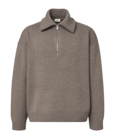 FRAME Zip-up Knit Sweater