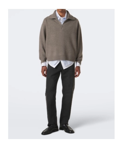 FRAME Zip-up Knit Sweater