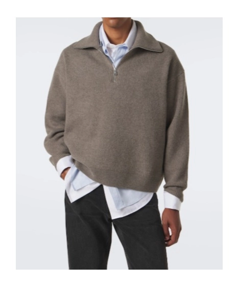 FRAME Zip-up Knit Sweater