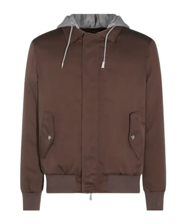 Eleventy Silk Hooded Jacket