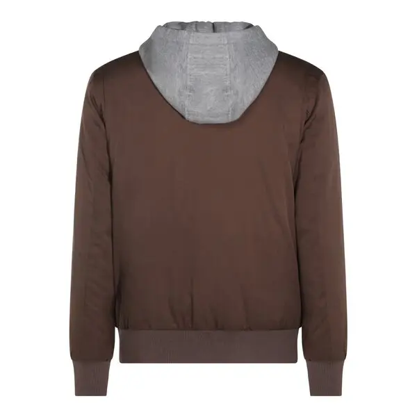 Eleventy Silk Hooded Jacket
