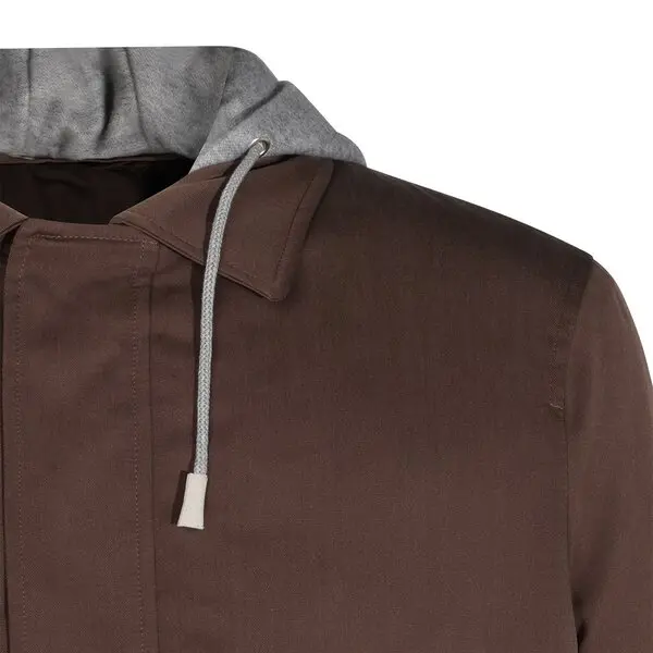 Eleventy Silk Hooded Jacket