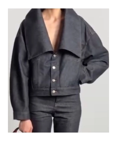 Balenciaga Exaggerated-collar Denim Jacket