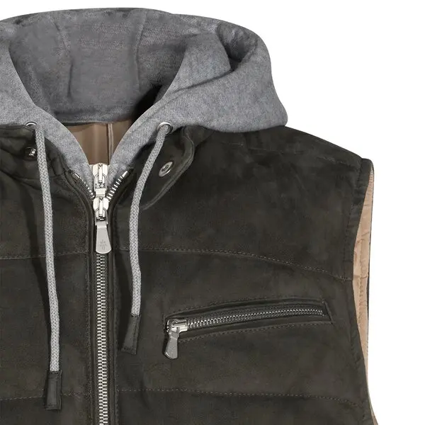 Eleventy Quilted Hooded Gilet