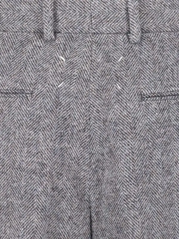 MAISON MARGIELA Herringbone Tailored Trousers