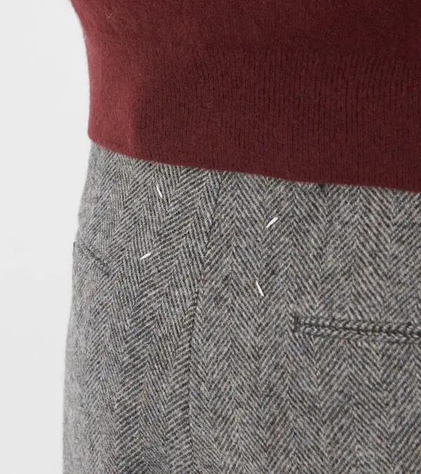 MAISON MARGIELA Herringbone Tailored Trousers