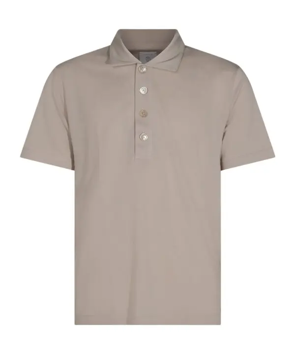 Eleventy Short-sleeve Polo Shirt - Beige