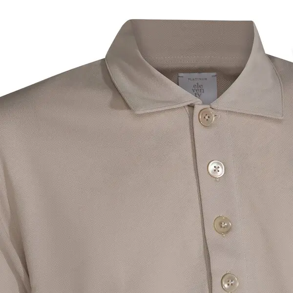 Eleventy Short-sleeve Polo Shirt - Beige