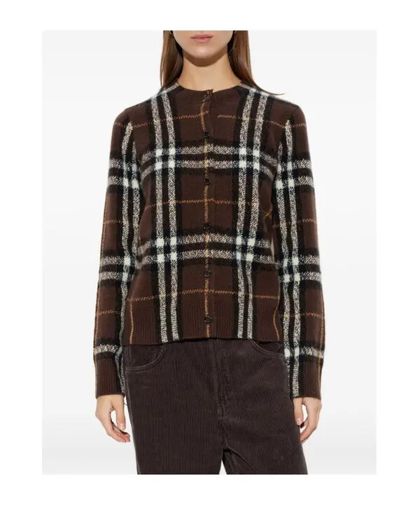 Burberry Check Cashmere Cardigan