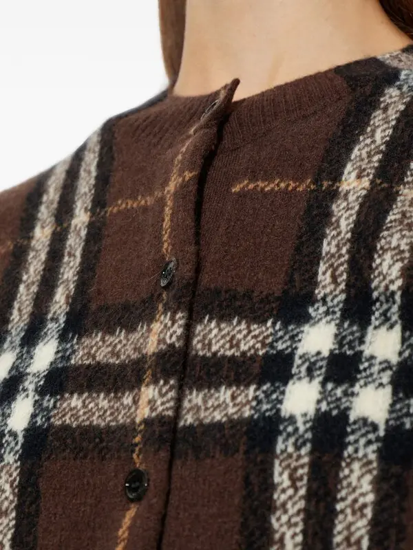 Burberry Check Cashmere Cardigan