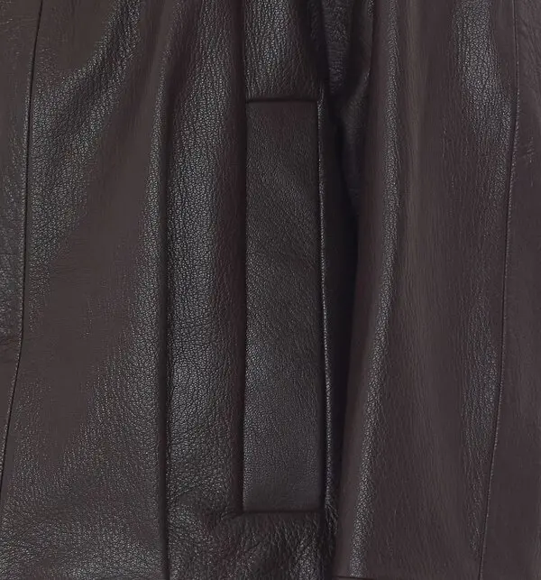 Sportmax Hooded Leather Jacket