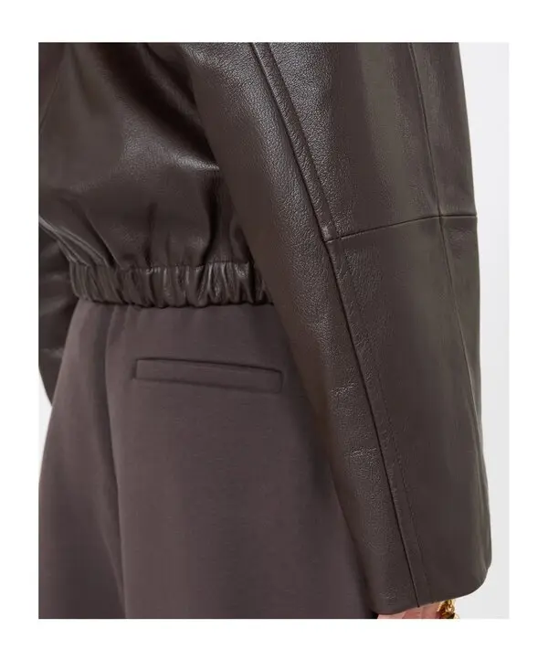 Sportmax Hooded Leather Jacket