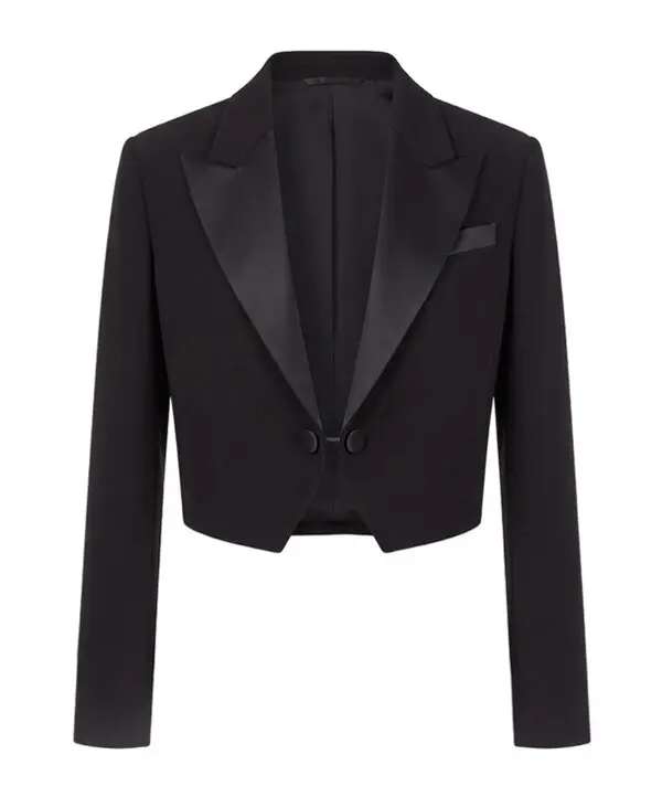 Max Mara Mxecestino Cropped Tuxedo Jacket - No