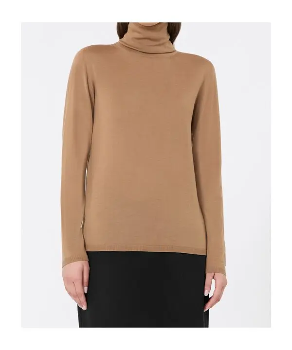 Max Mara Wool Yarn Polo-neck Sweater