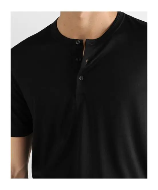 Dolce & Gabbana Dolce Gabbana Henley T-shirt - Black