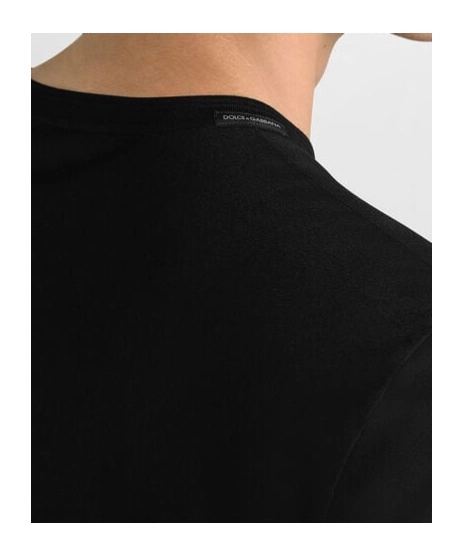 Dolce & Gabbana Dolce Gabbana Henley T-shirt - Black