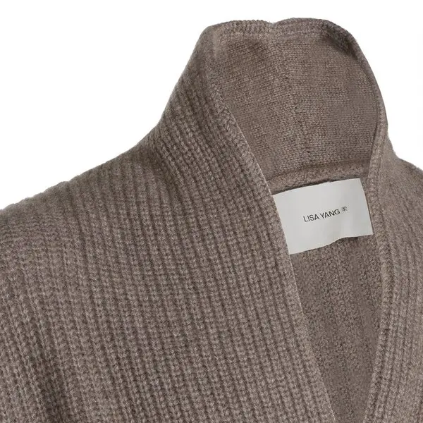 LISA YANG Ribbed Double-breasted Cardigan