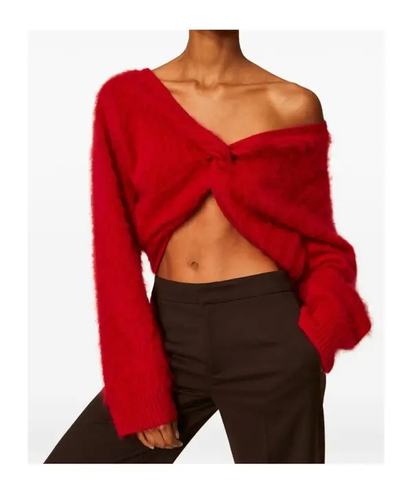 TWINSET Knot-detail Brushed Sweater