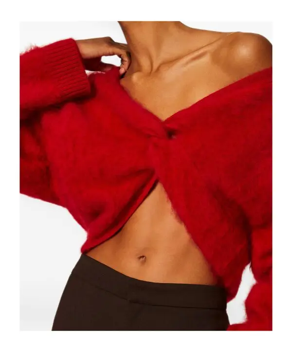 TWINSET Knot-detail Brushed Sweater