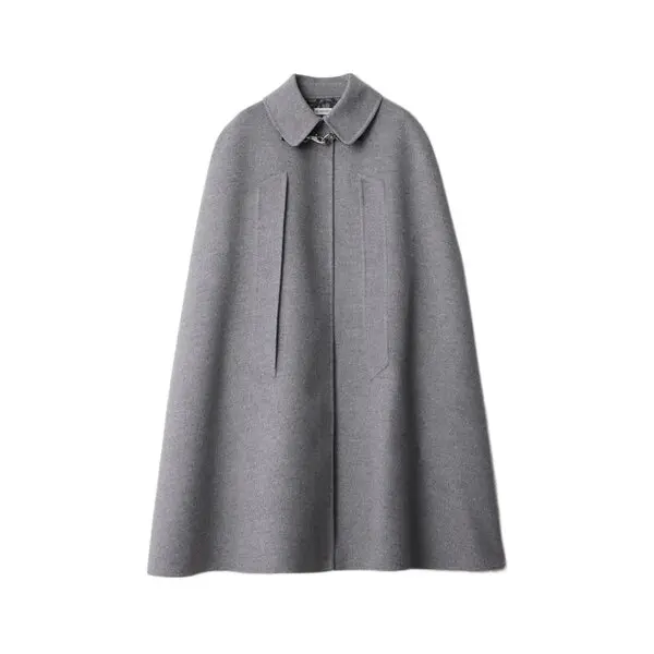 Burberry Wool Cashmere Cape - Iron-gray