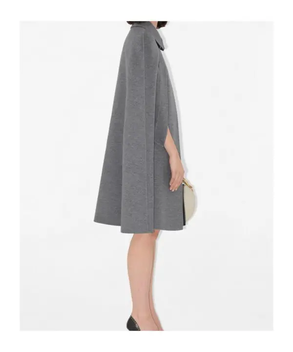 Burberry Wool Cashmere Cape - Iron-gray