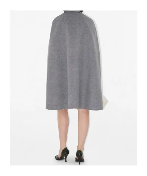 Burberry Wool Cashmere Cape - Iron-gray