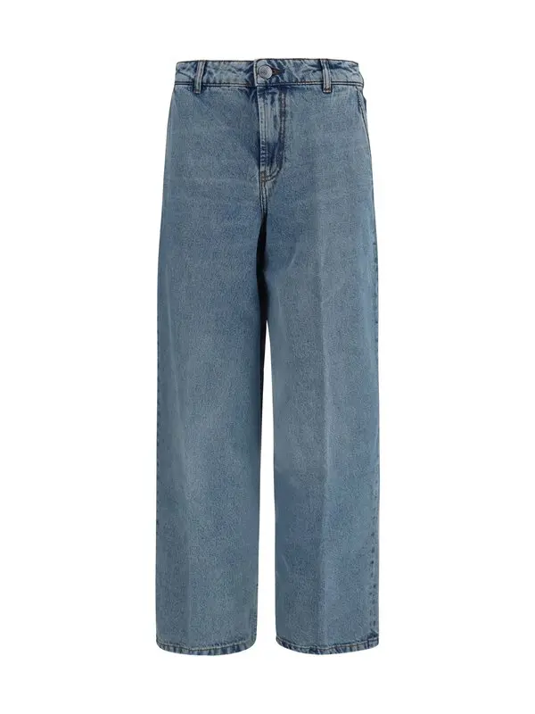 AMI Paris Balloon Jeans In Denim - Blue