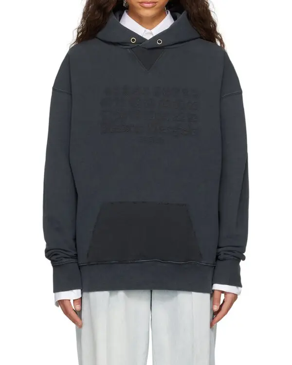 MAISON MARGIELA Logo Embroidered Reverse Hoodie